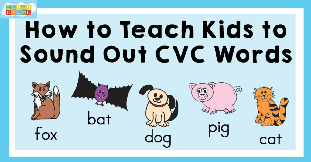 How to Teach Kids to Sound Out Three Letter Words (CVC Words ...
