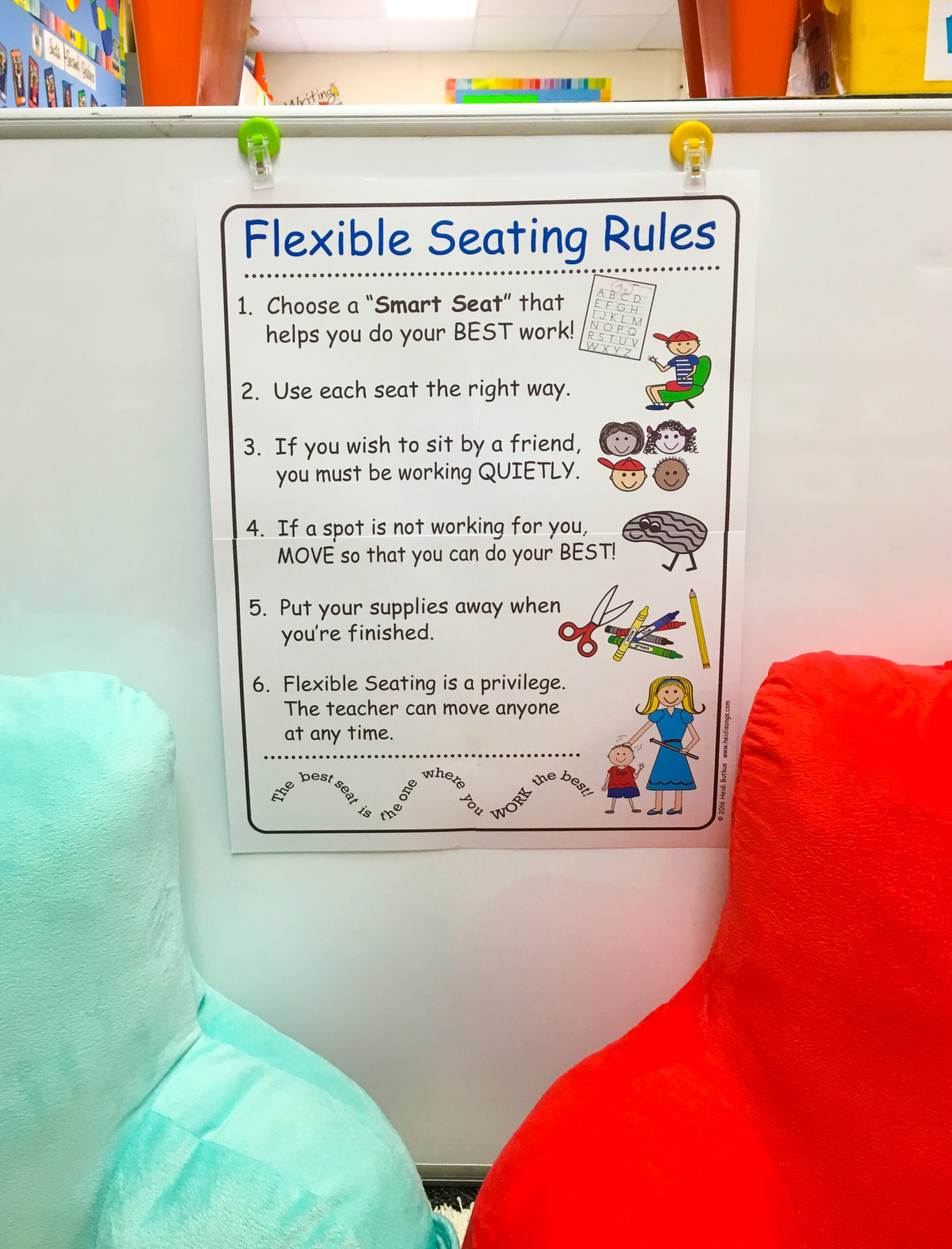 Getting Started with Flexible Seating (Free Rule Chart!) - HeidiSongs ...